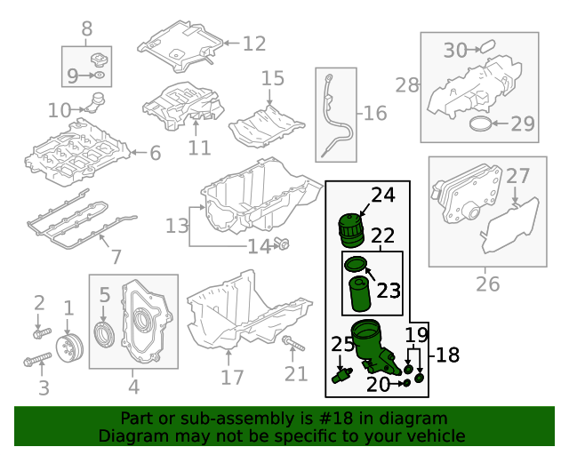 2018-2023 Land Rover Oil Filter Housing LR097159 | OEM Parts Online