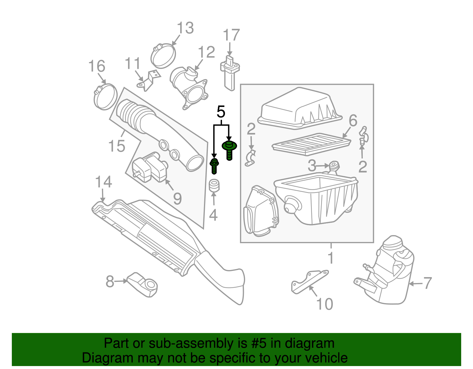 16516-5Y70A - Air Cleaner Assembly Bolt 2004-2008 Nissan | Nissan Parts ...