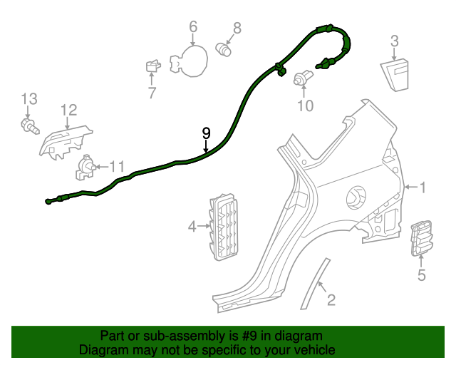 77035-47081 - Release Cable - 2012-2017 Toyota Prius V | OEM Genuine ...
