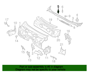 Genuine BMW 51-71-8-195-811 | Cowl Top Panel Rivet | FREE Shipping on ...