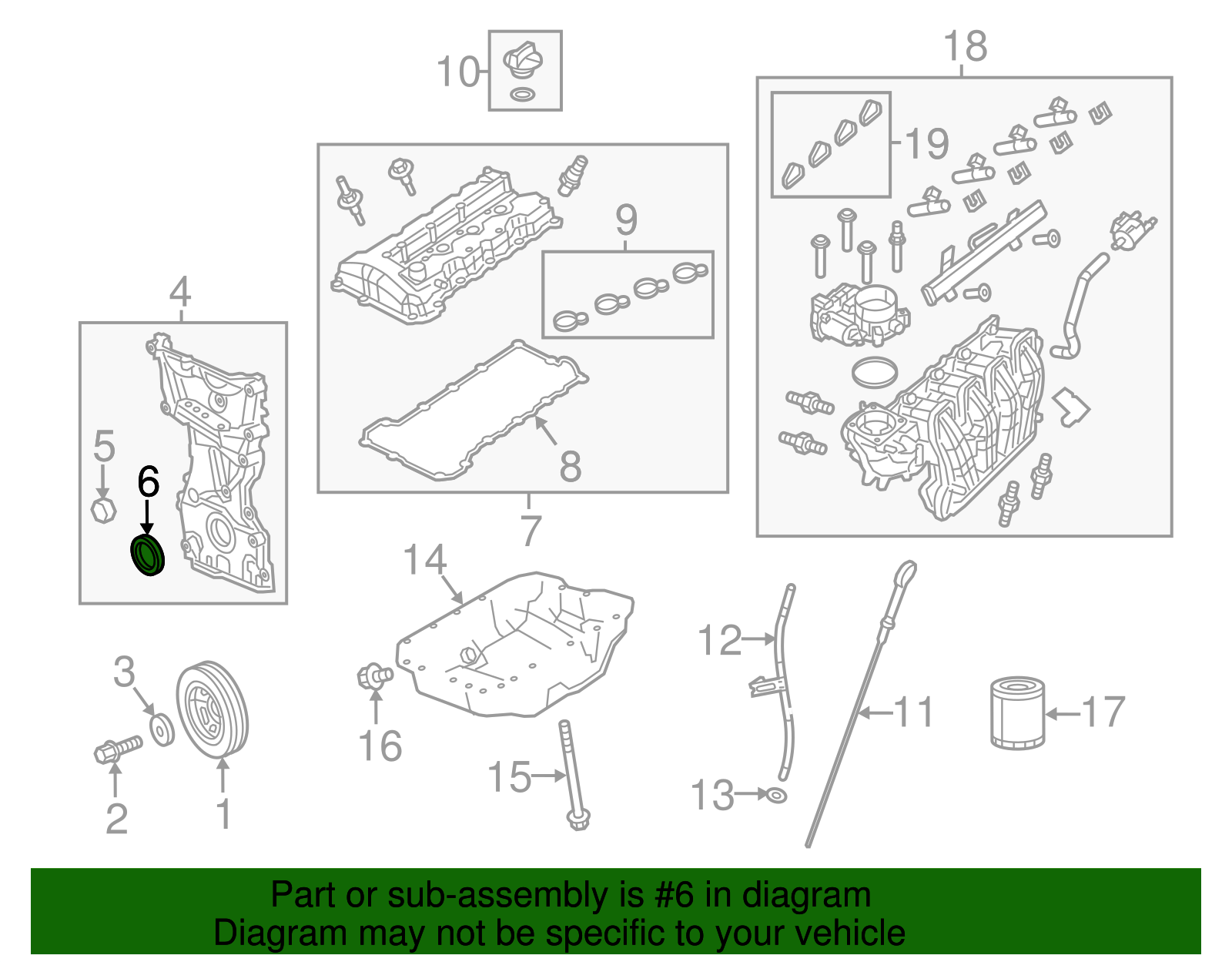2007-2025 Mopar Crankshaft Seal 2142125000 | Mopar Parts Canada