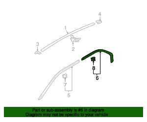 2002-2005 Hyundai Sonata Roof Drip Molding 82880-3D000 | AutoNationParts.com