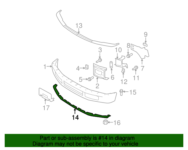 2008-2010 Ford Valance Panel 8C3Z-17626-B | TascaParts.com