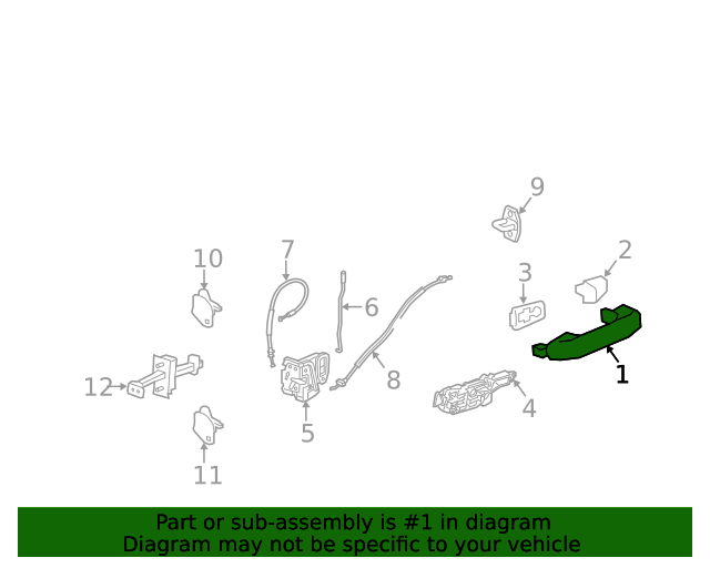 2015-2020 GM Exterior Door Handle 13528123 GM | GMPartsDirect.com