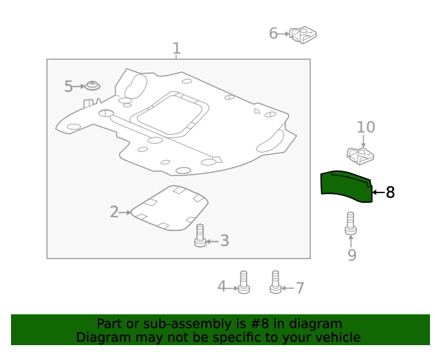 84865302 - Front Driver Side Tire Front Air Deflector 2021-2023 Buick ...