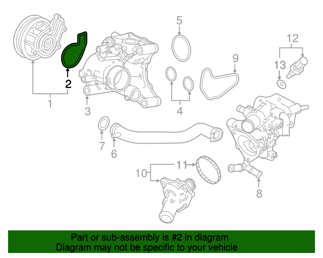 19222-RPY-G01 - Water Pump Gasket 2017-2024 Honda | Honda Parts Online