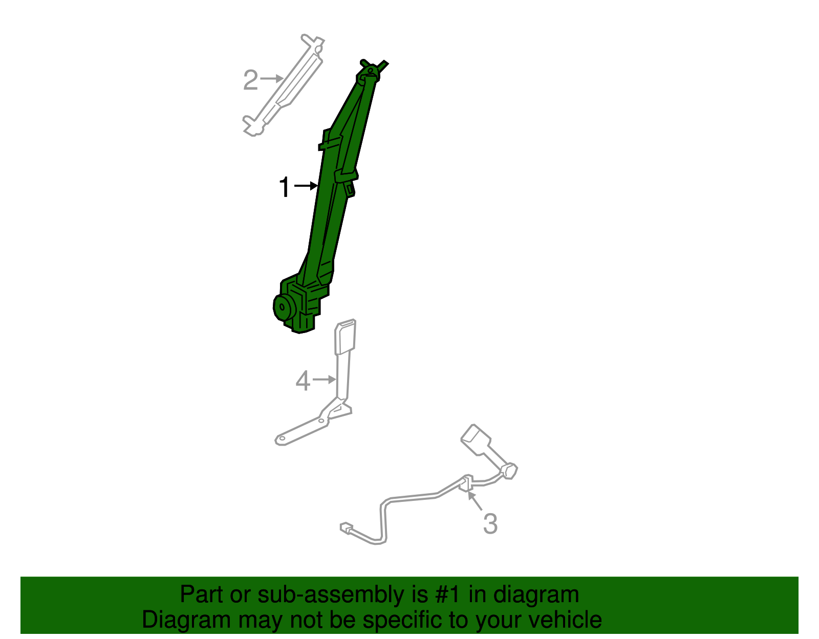 2018-2020 Genesis G80 S Belt Assembly Front Right-hand 888B0-B1510-SG2 ...