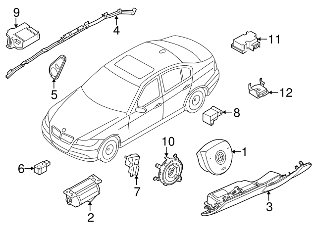 Genuine Clock Spring for 2006-2016 BMW | OEM Part# 61-31-9-122-509 ...