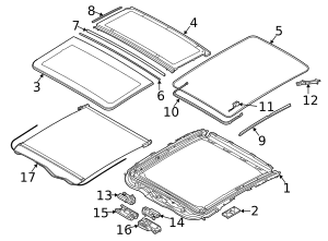 2020-2023 BMW Sunroof Cover 54-10-9-466-556 | AutoNationParts.com