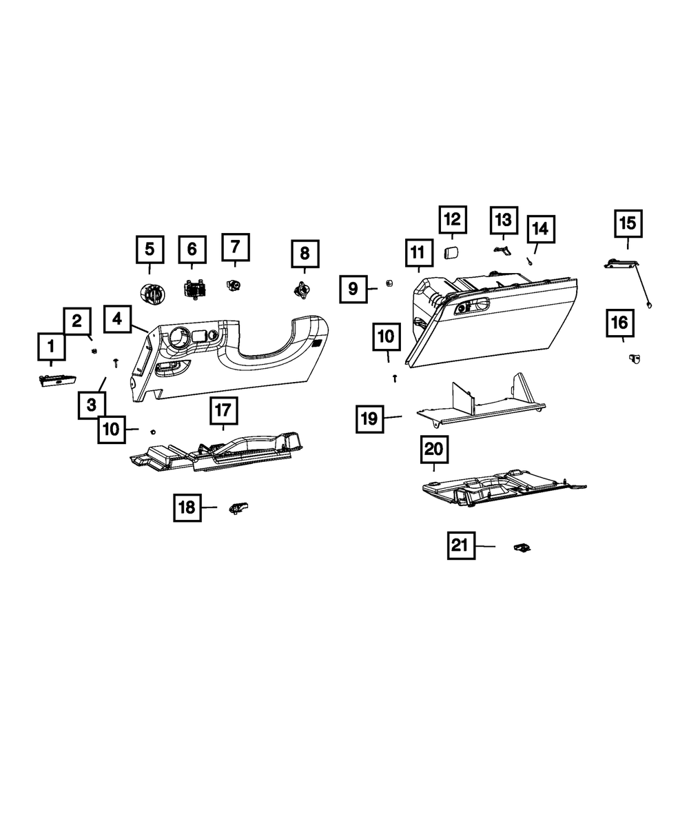 68336396AC - Instrument Panel Closeout Panel, Left 2015-2023 Dodge ...