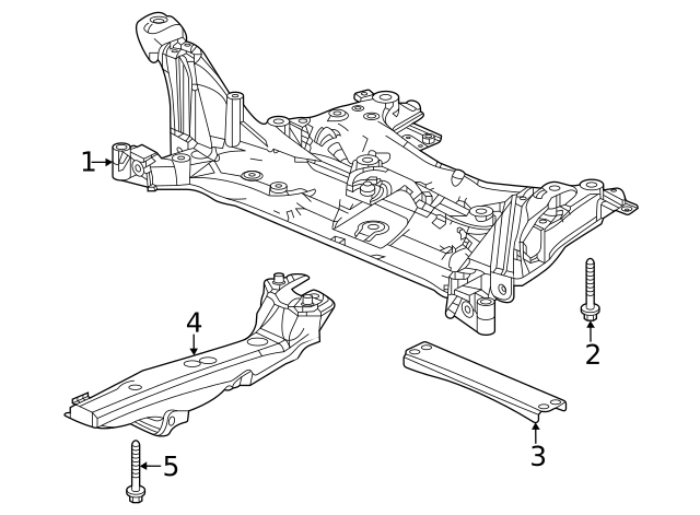 50290-T60-J00 - Brace Front Sub Frame - Honda Factory Parts