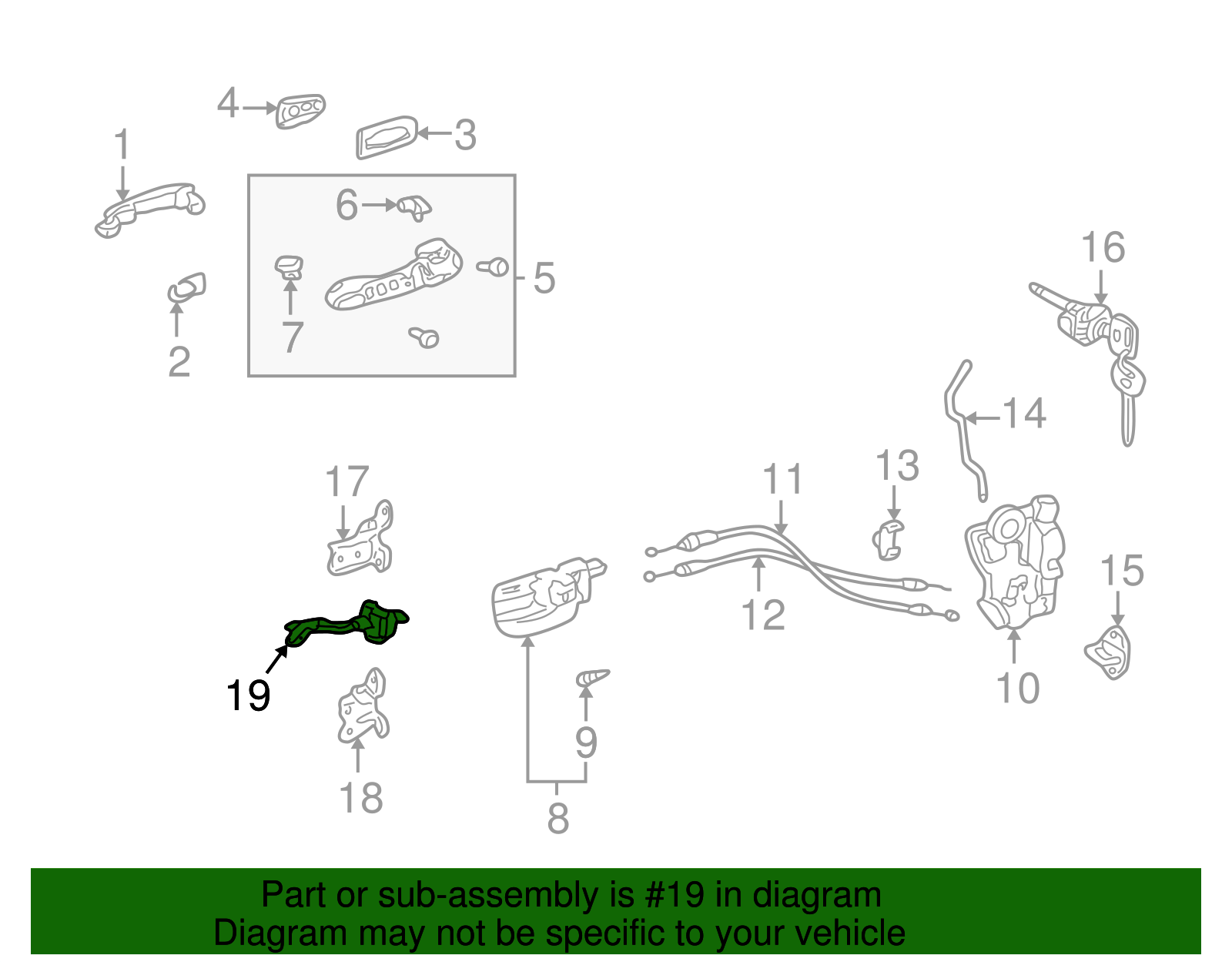 2003-2008 Pontiac Vibe Driver Side Front Door Check Assembly 88973010 ...