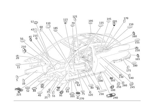 Expansion Plugs, Grommets for 2015 Mercedes-Benz C 250 | Mercedes-Benz ...
