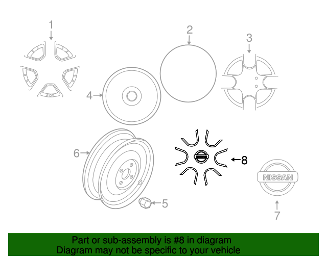 2005-2021 Nissan Wheel Cover 40315-EA000 | OEM Parts Online