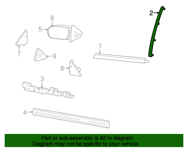 1995-2005 GM Door Applique 22670463 | GMPartsDirect.com