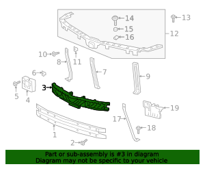 2020-2025 Cadillac XT6 Front Bumper Fascia Energy Absorber 84605423 GM ...
