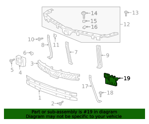 2020-2023 Cadillac XT6 Front Passenger Side Grille Support Bracket ...