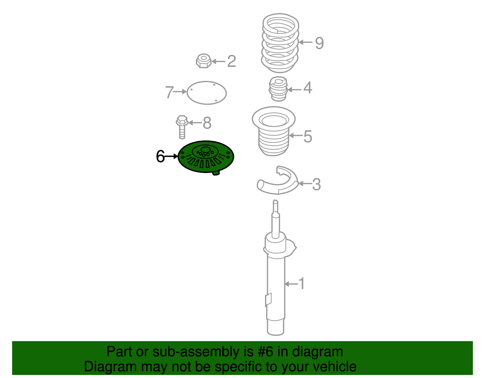 31305a3d513 - 2013-2020 BMW Strut Mount (31-30-5-A3D-513) | BMW of ...