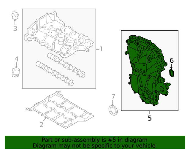 PV4Z-6637-A - Engine Timing Cover 2023-2024 Ford | Ford Parts Direct