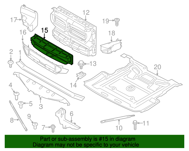 51-64-7-246-399 - Lower Duct - 2010-2013 BMW | Buy BMW Parts Now