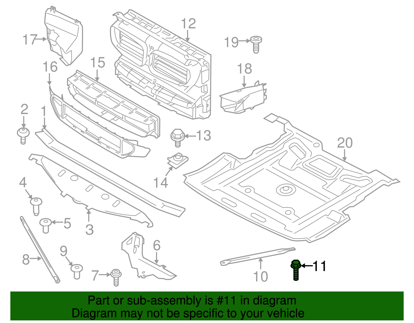 7147029829 - 2009-2017 BMW Outer Brace Bolt (07-14-7-029-829) | BMW of South Atlanta Parts