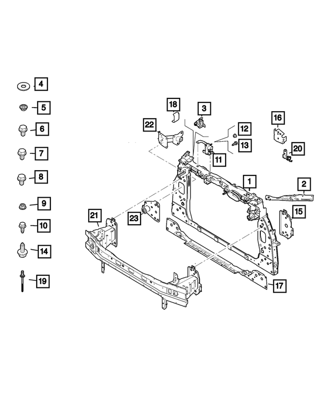 2023-2025 Dodge Hornet Load Beam Reinforcement 68610673AA | Mopar eStore