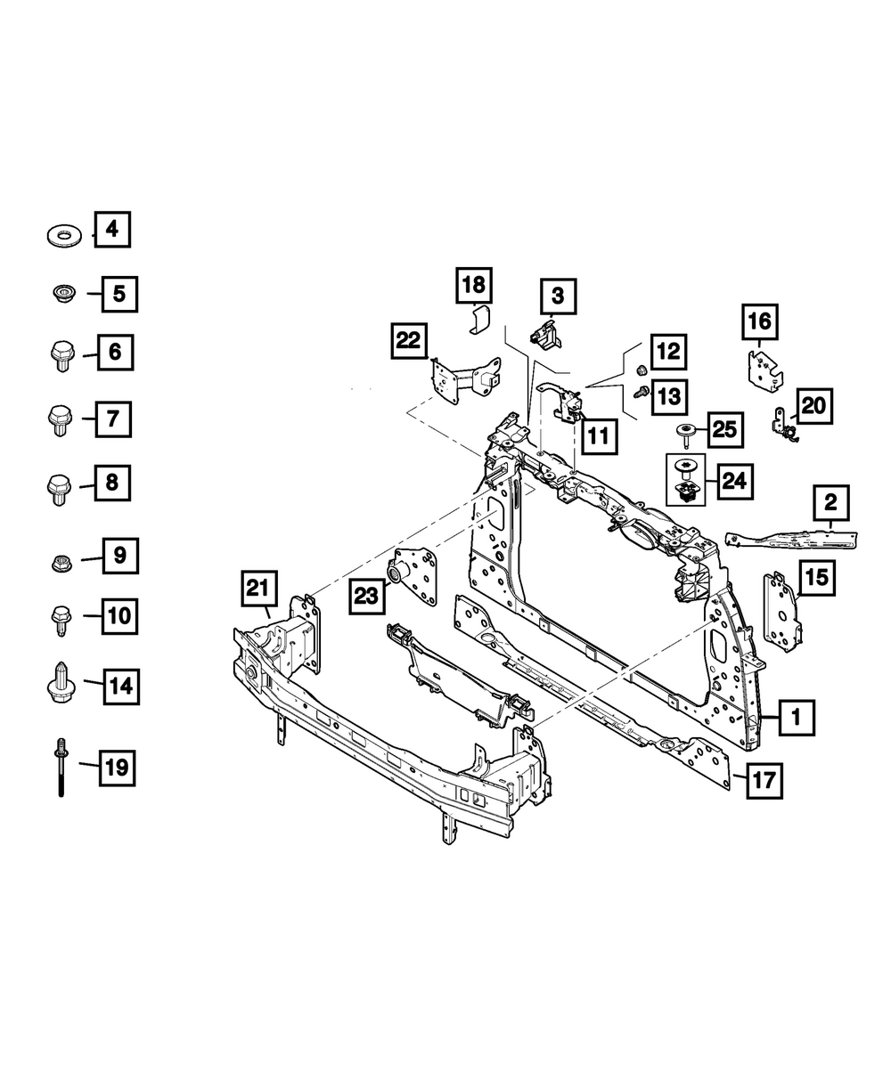 2023-2025 Dodge Hornet Frame Rail Bracket, Left 68643162AA | Mopar eStore