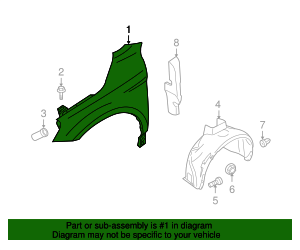 2010-2017 Volvo XC60 Fender 31217976 | Genuine Volvo Replacement Parts