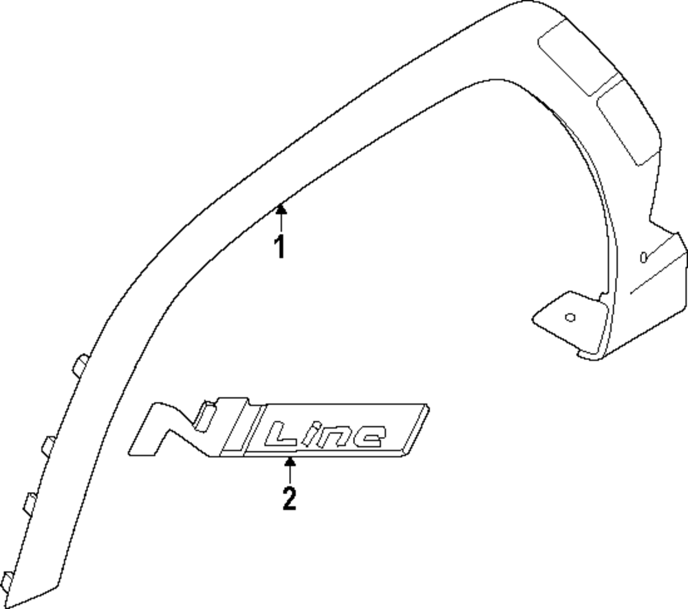 2022-2024 Hyundai Tucson Fender Emblem 86317-N9000 | OEM Parts Online