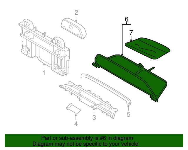 54347151856 - 2004-2010 BMW Wind Deflector - Convertible (54-34-7-151 ...