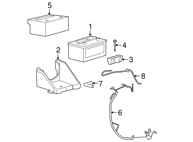 2001-2004 Ford OEM NEW 2001-2004 Ford F-150 Positive Battery Cable ...