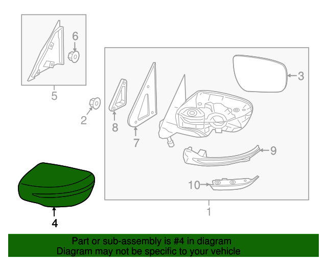 2015-2017 Nissan Juke Mirror Cover - Driver's Side (LH) 96374-4FT0A ...