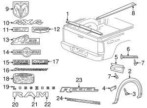 2013-2018 Ram Trim Molding 68260470AD | TascaParts.com
