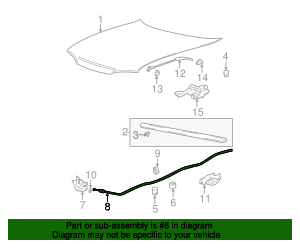 81190-25000 - Hood Release Cable 2000-2005 Hyundai Accent | AutoNation ...