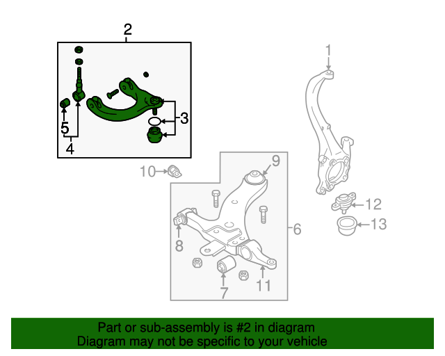 1998-2005 Hyundai Upper Control Arm 54420-38000 | OEM Parts Online