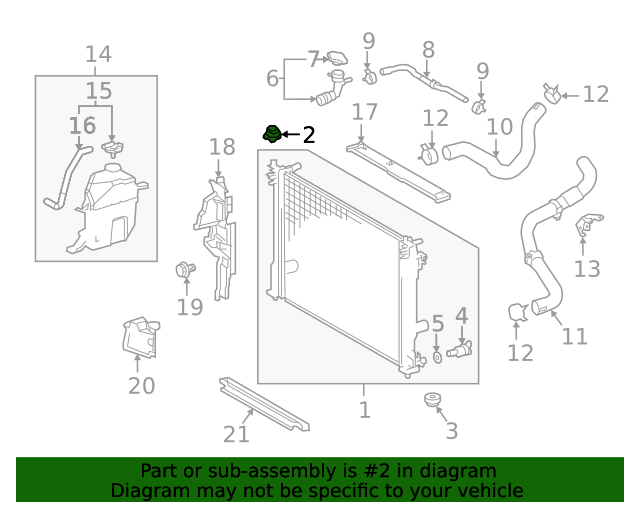 16523-F0020 - Radiator Upper Insulator - 2018-2022 Toyota | OEM Genuine ...