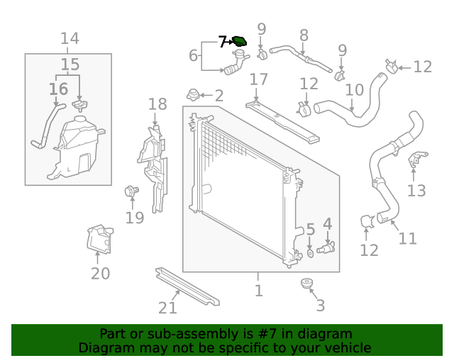 16401-36030 - Cap - 1993-2024 Toyota | OEM Genuine Toyota Parts