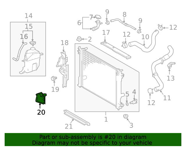 2018-2020 Toyota Camry Air Guide Plate 16691-F0030 | OEM Parts Online