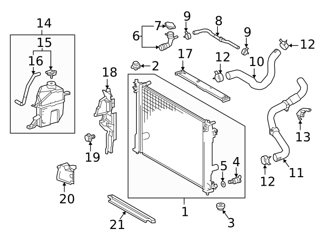 16572-F0010 - Radiator Hose 2018-2023 Toyota | Group 1 Auto Parts