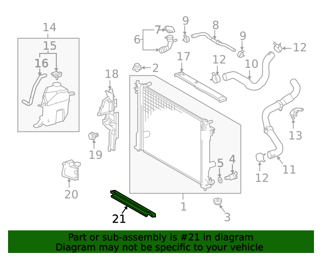 2018-2023 Toyota Lower Air Guide 16592-F0010 | Toyota Parts