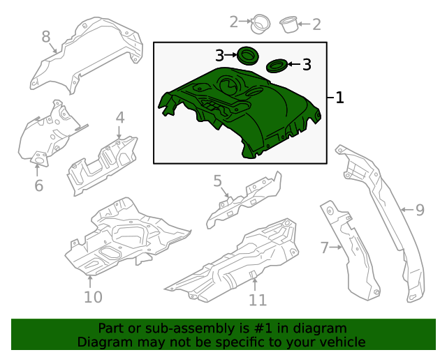 11-65-8-600-298 - Exhaust Heat Shield 2016-2019 BMW | AutoNationParts.com