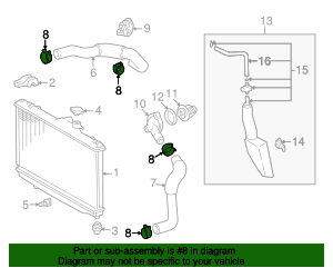 1990-2014 Toyota Hose Clamp 90467-34004 | Toyota Parts