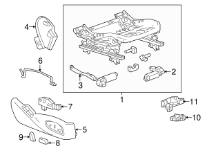 13523758 - Front Passenger Side Seat Heater Vent Control Module 2016 ...