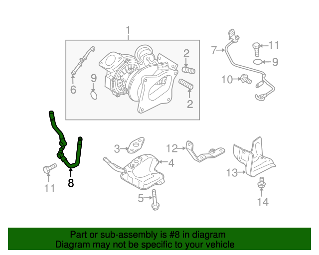 2010-2012 Subaru Pipe 14430AA220 | Subaru Parts Store