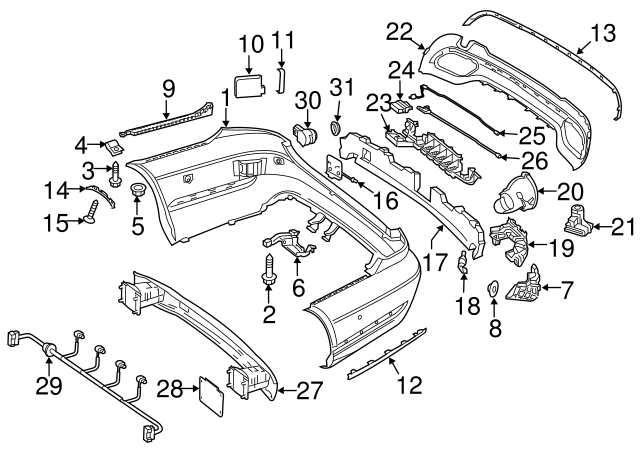 2014-2016 Mercedes-Benz Bumper Cover Support Rail Bracket 212-885-35-65 ...