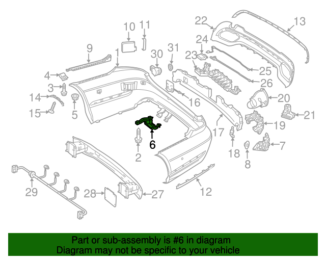 2014-2016 Mercedes-Benz Bumper Cover Lower Bracket 212-885-48-14 | MB ...