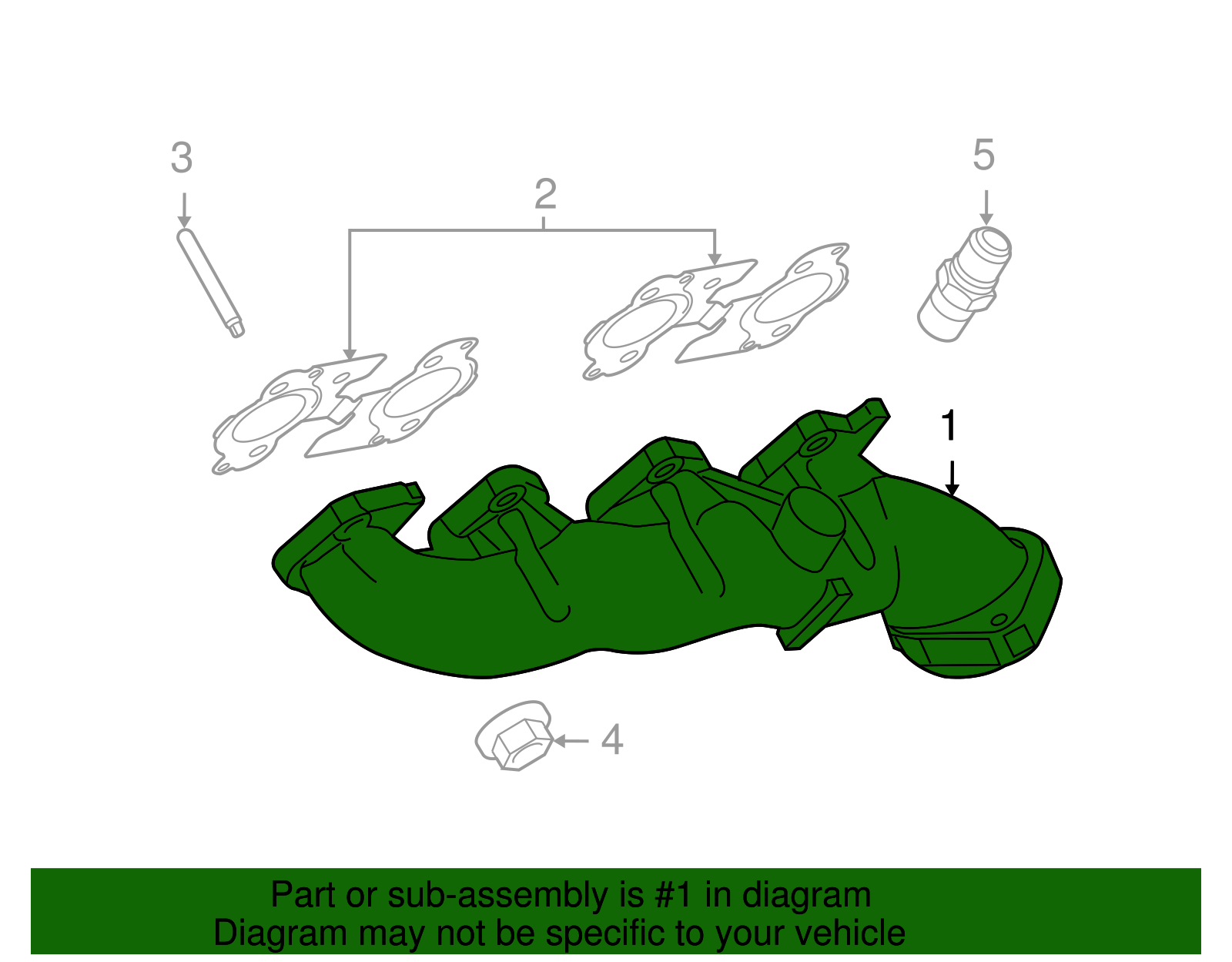 2004-2014 Ford Exhaust Manifold 9L3Z-9430-E | Retail Performance Auto Parts
