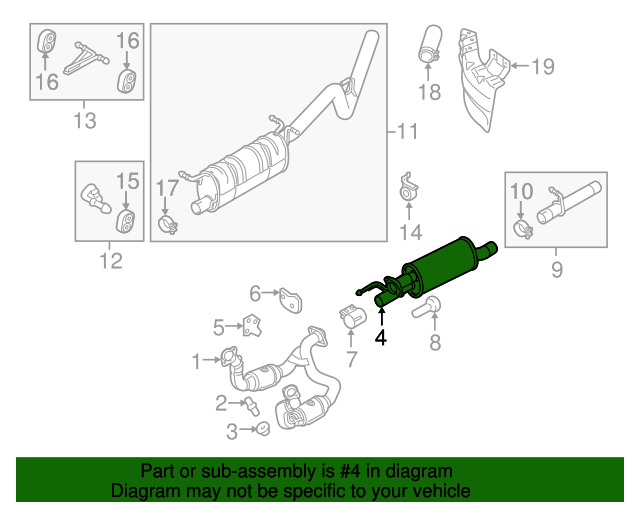 2011-2017 Ford F-350 Super Duty Exhaust Muffler BC3Z-5230-E | OEM Parts ...