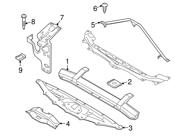 Genuine BMW 51-64-7-046-545 | Upper Tie Bar Plate | FREE Shipping on ...