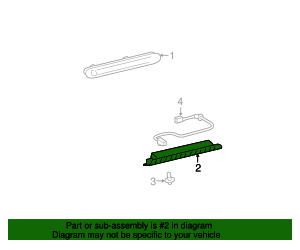 81570-42071 - Center High Mount Stop Light - 2006-2022 Toyota | OEM ...